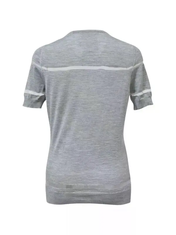 Viktor & Rolf Mesh Stripe Short Sleeve Top