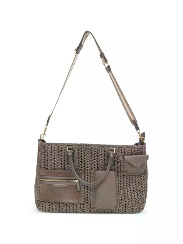 ANYA HINDMARCH Pocket Neeson Woven Tote Bag