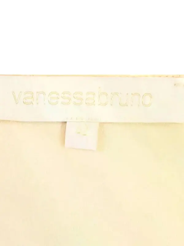 Vanessa Bruno Cream Silk Embroidered Long-sleeve Blouse