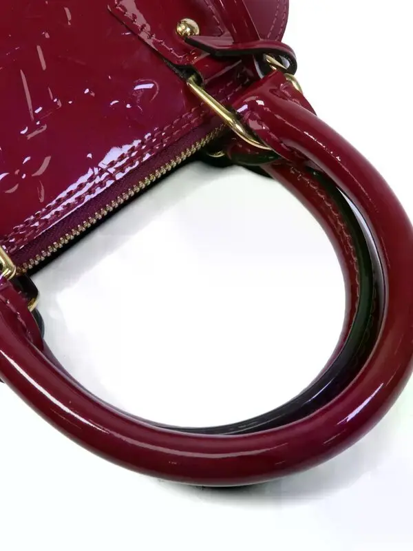 LOUIS VUITTON Alma Monogram Vernis Tote Bag - Red