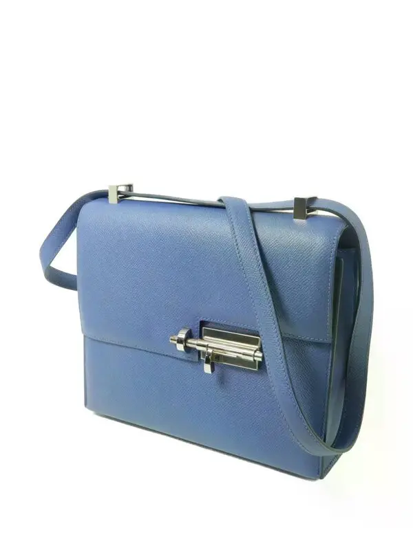 Hermès 23 Verrou Leather Shoulder Bag - Blue