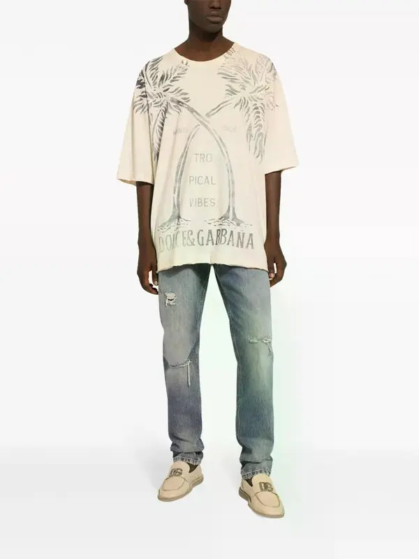 Dolce & Gabbana Straight-leg Cotton Jeans
