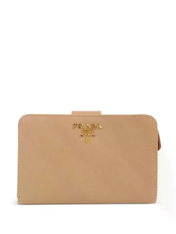 Prada Saffiano Leather Wallet - Neutrals