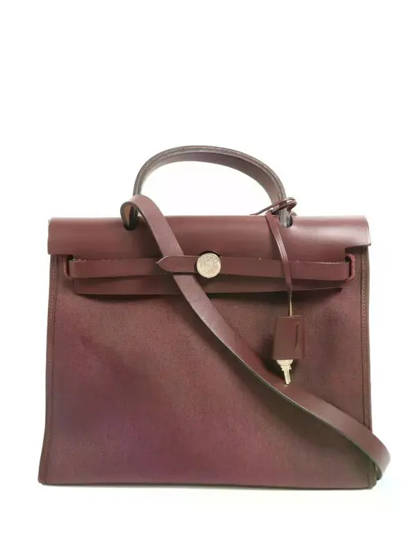 Hermès Pm Herbag Leather Tote Bag - Brown