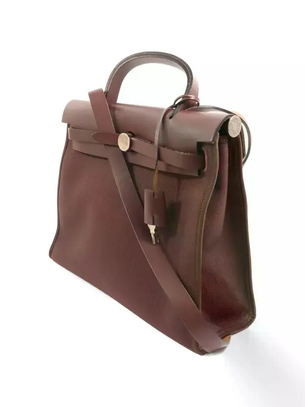 Hermès Pm Herbag Leather Tote Bag - Brown
