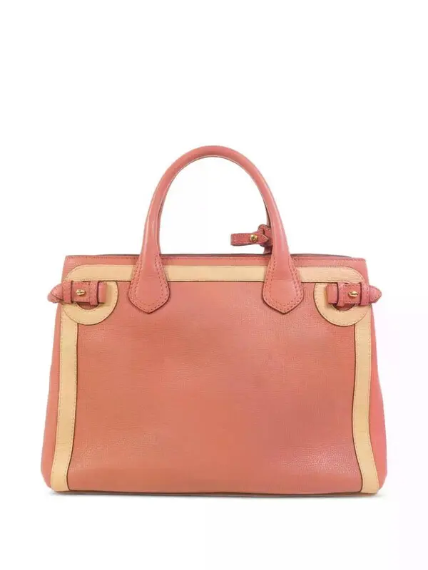 Burberry Leather Banner Tote Bag