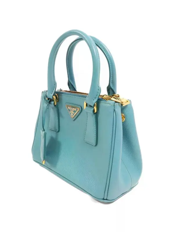 Prada Galleria Leather Shoulder Bag - Blue