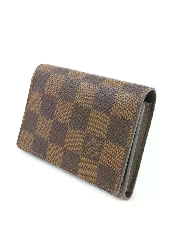LOUIS VUITTON Damier Ebene Canvas Cardholder - Brown