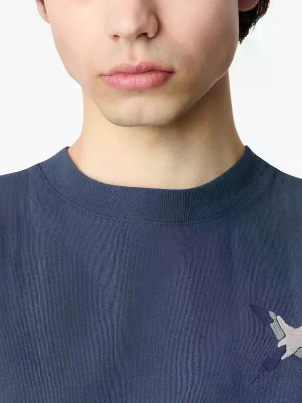 Axel Arigato Micro Bee Bird Embroidered T-shirt - Blue