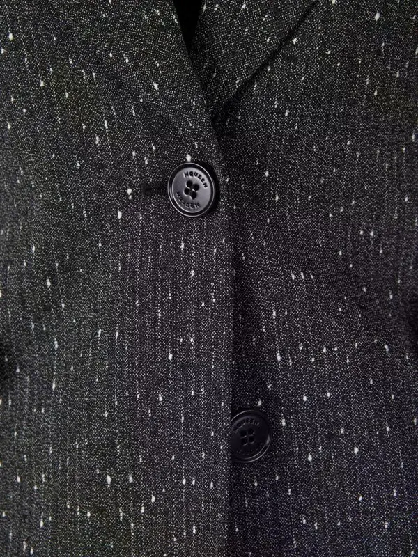 Alexander McQueen Speckled-knit Single-breasted Blazer Jacket