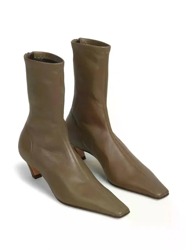 Khaite Arizona Square-toe Ankle Boots