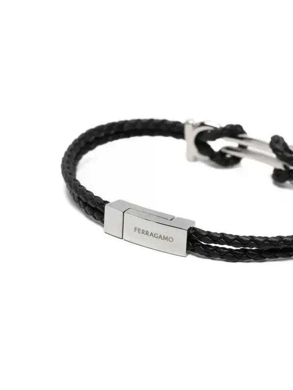 FERRAGAMO Gancini Braided Bracelet