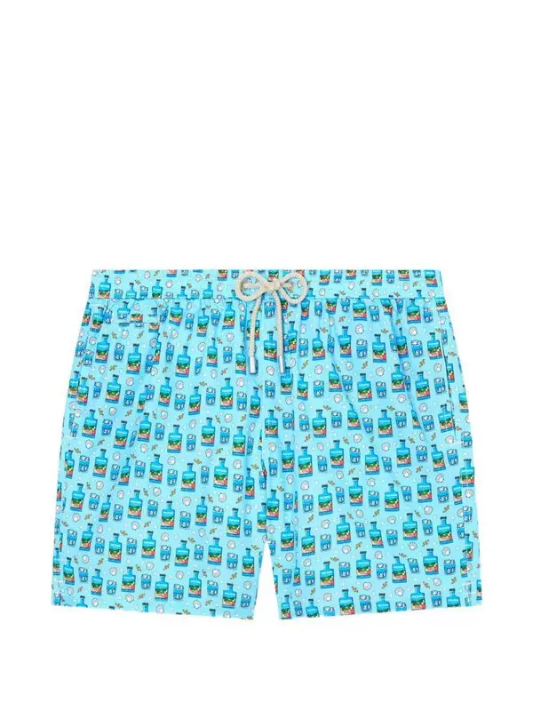 MC2 SAINT BARTH Portofino Print Swim Shorts - Blue