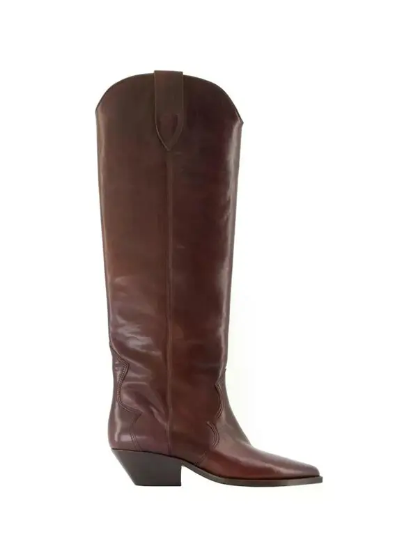 Isabel Marant Étoile Leather Cowboy Boots - Brown