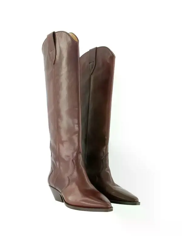 Isabel Marant Étoile Leather Cowboy Boots - Brown
