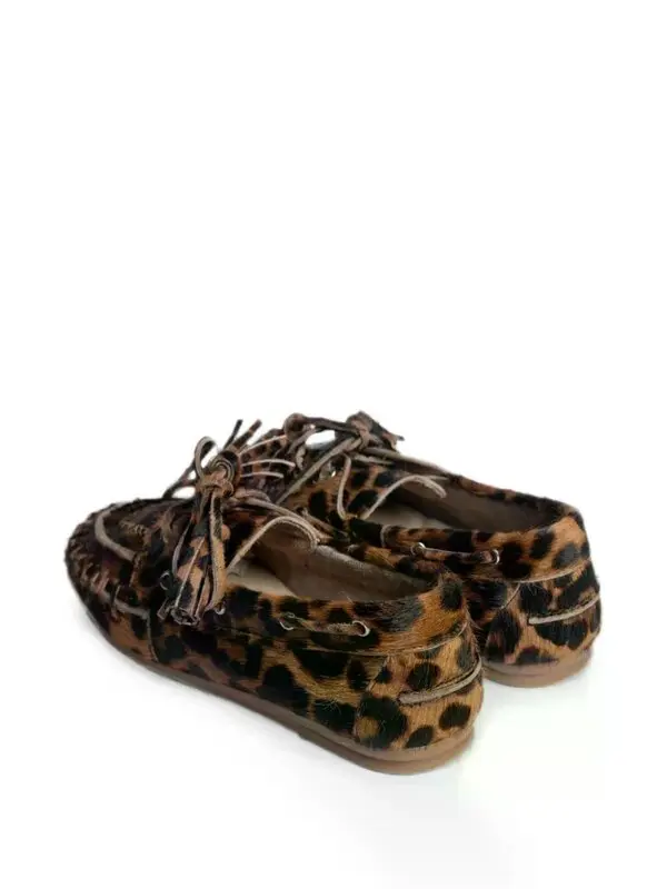 POSA Leopard-print Pony-hair Loafers