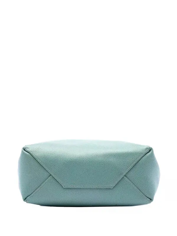Celine Grained Calfskin Vertical Cabas Tote Satchel - Blue
