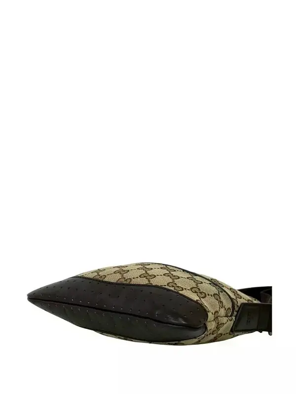 Gucci Gg Canvas Perforated Crossbody Bag
