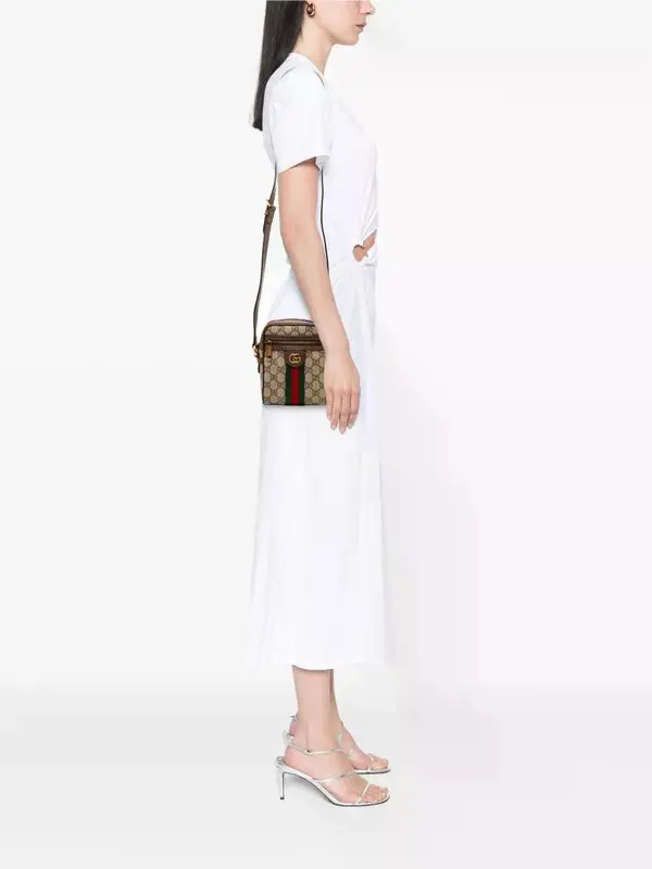 Gucci Ophidia Mini Gg Supreme Web Crossbody Bag