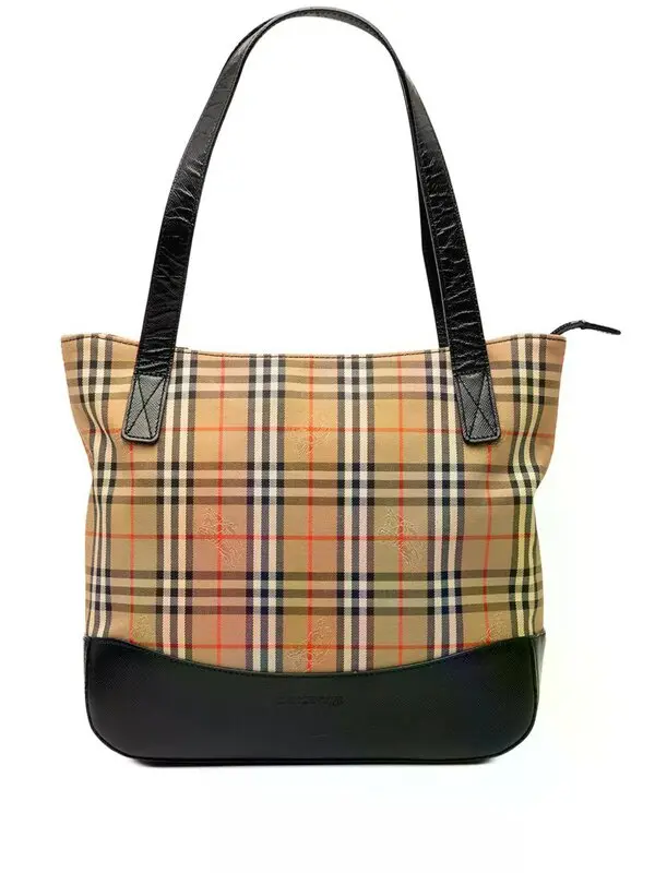 Burberry Haymarket Check Canvas Tote Bag