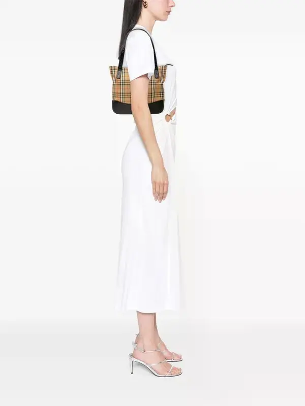 Burberry Haymarket Check Canvas Tote Bag