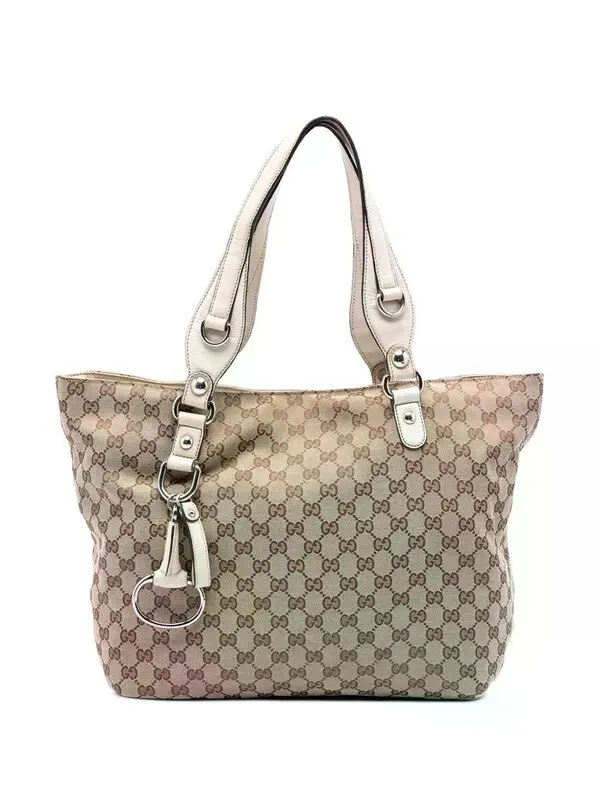 Gucci Gg Canvas Icon Bit Tote Bag - Neutrals