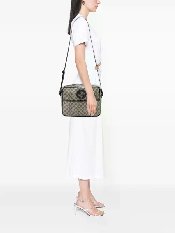 Gucci Gg Supreme Interlocking G Crossbody Bag