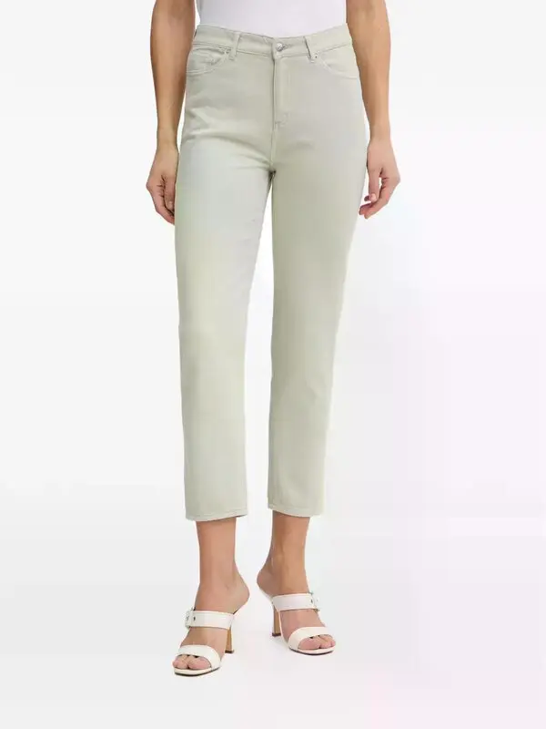 Armani Exchange Cropped Jeans With Logo Tag