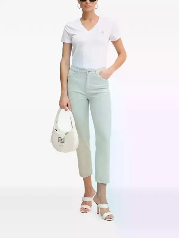 Armani Exchange Cropped Jeans With Logo Tag