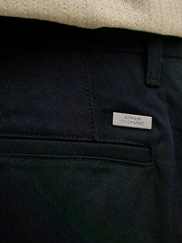 Armani Exchange Logo Plaque Straight-leg Trousers