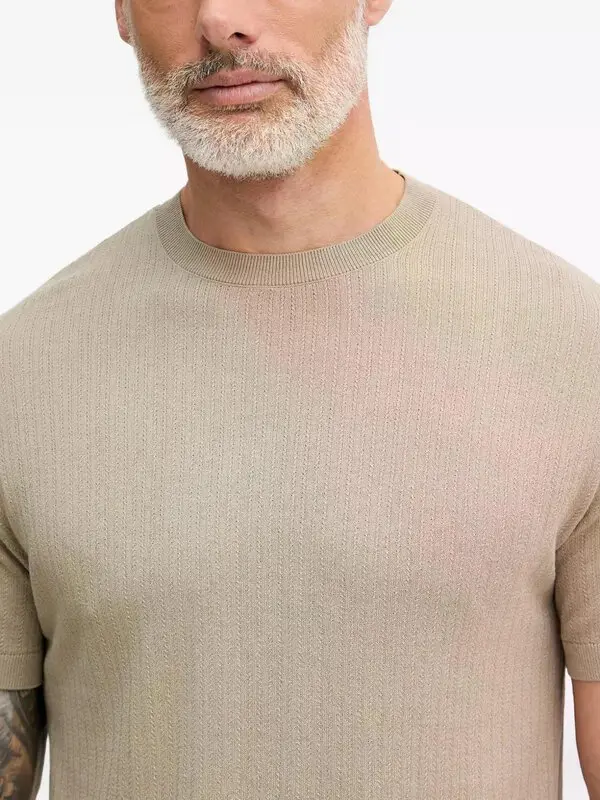 Armani Exchange Ribbed-knit Short-sleeve T-shirt