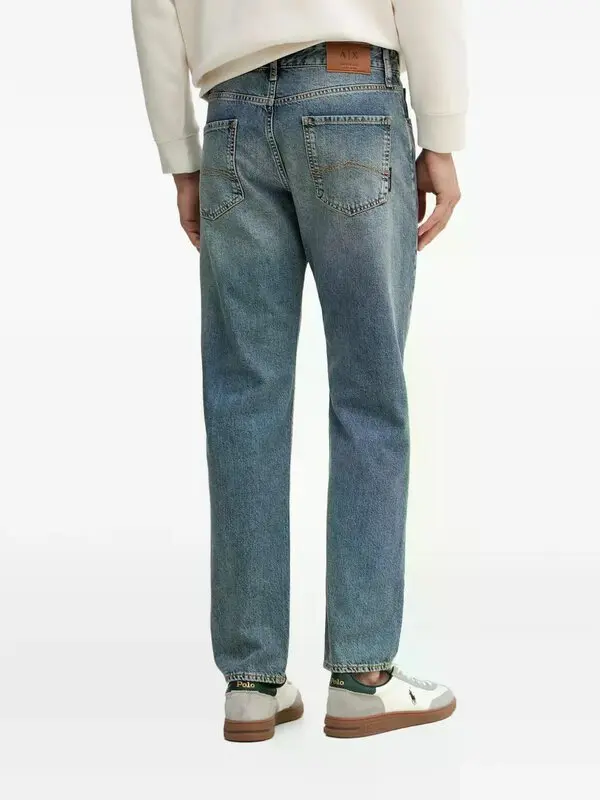 Armani Exchange Logo Embroidered Stonewashed Jeans