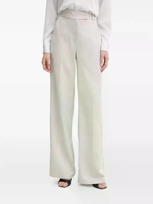 FRACOMINA Pressed Crease Wide-leg Trousers