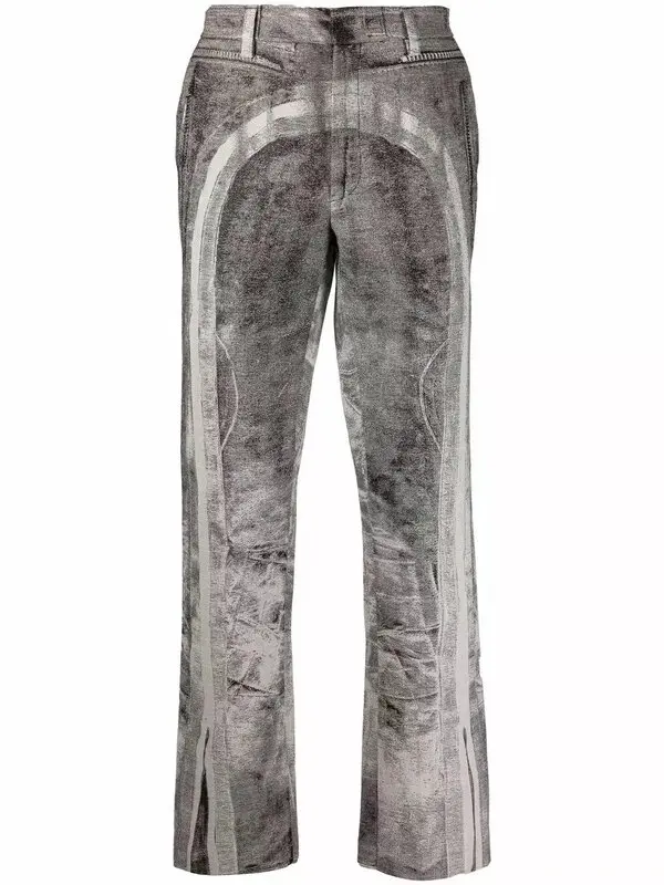 DIESEL® Trompe L'oeil Print Straight-leg Jeans
