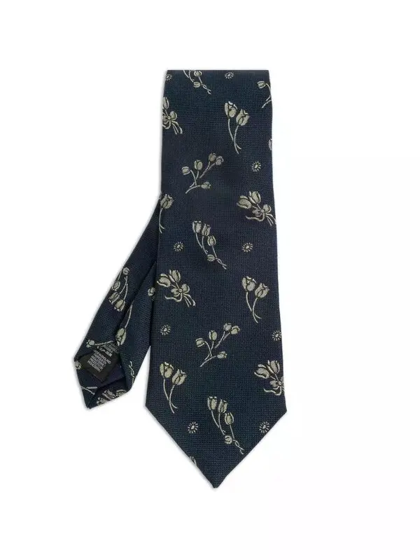 Paul Smith Floral-print Silk Tie - Green