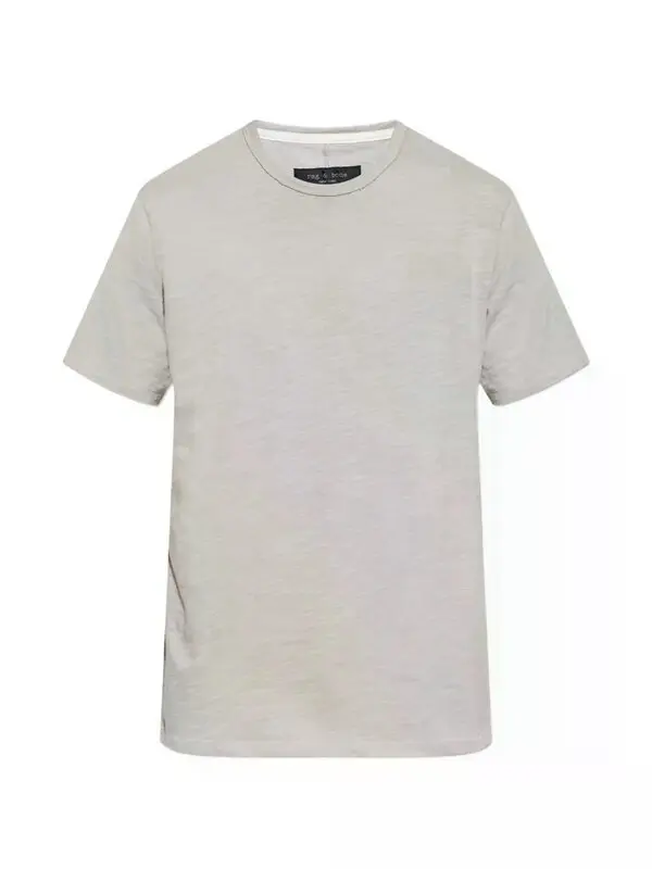 Rag & Bone Raw-edge Slub-knit T-shirt - Grey