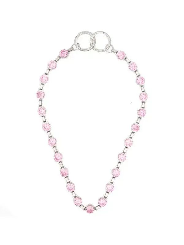 DARKAI Crystal-embellished Tennis Necklace - Silver