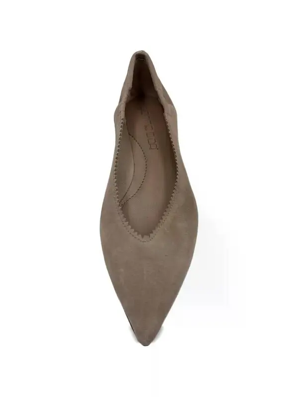 POMME D´OR Pointed-toe Scalloped Ballet Flats