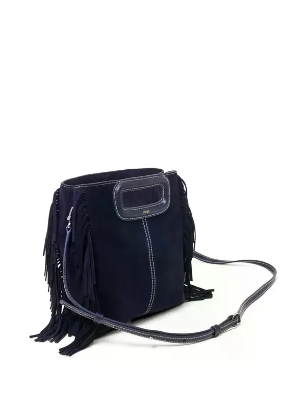 Maje Fringe Detail Tote Bag - Blue