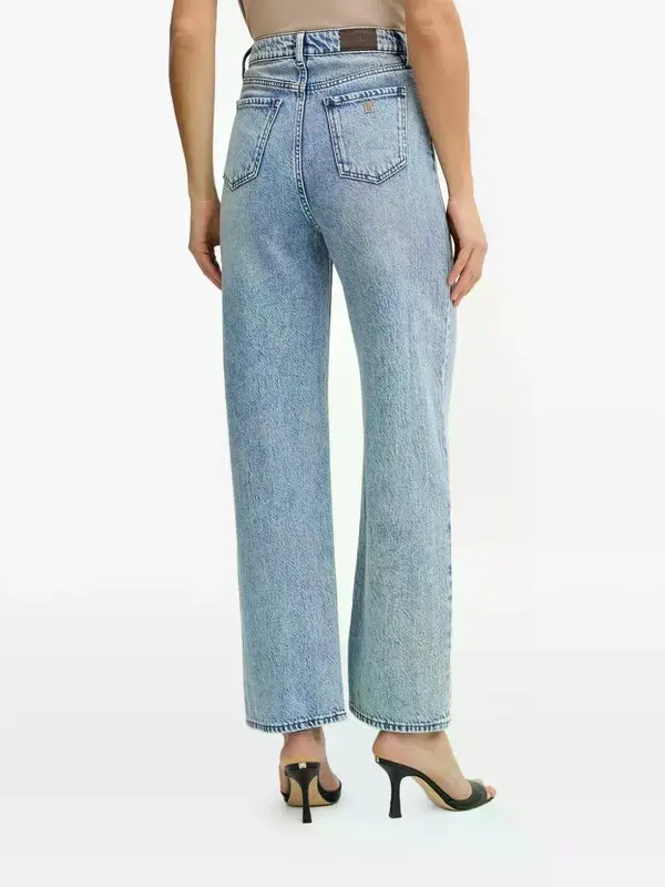 Armani Exchange Acid Wash Straight-leg Jeans
