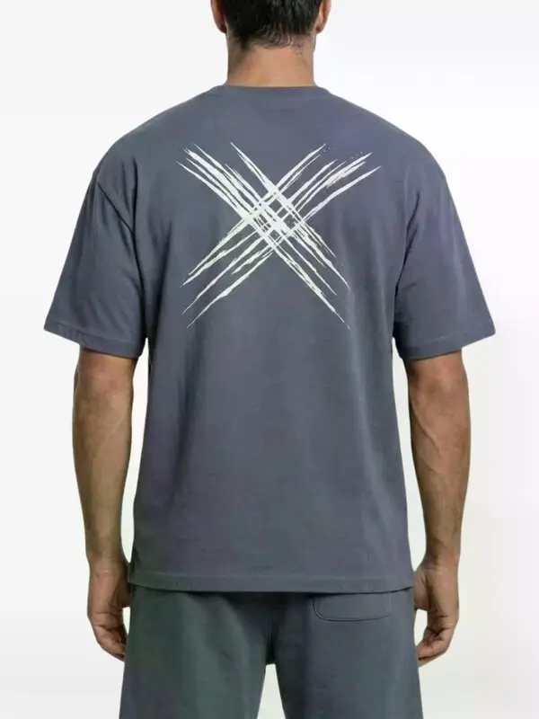 EXIT SOCIETY Graphic-print Dropped-shoulder T-shirt