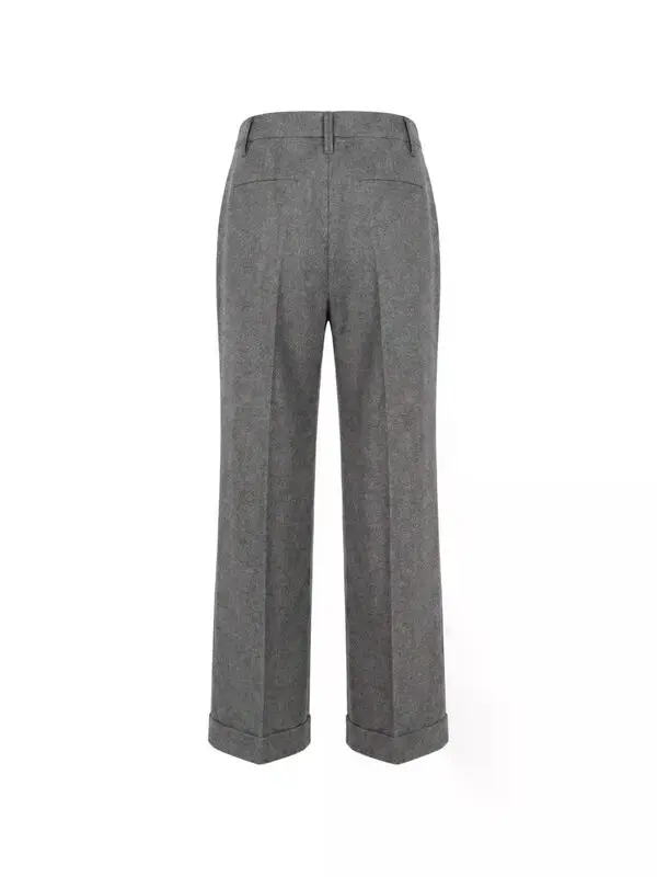 Brunello Cucinelli Pressed-crease Turn-up Trousers