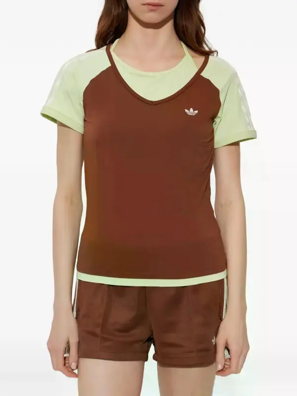 Adidas Summer Glow Layered-effect T-shirt - Brown