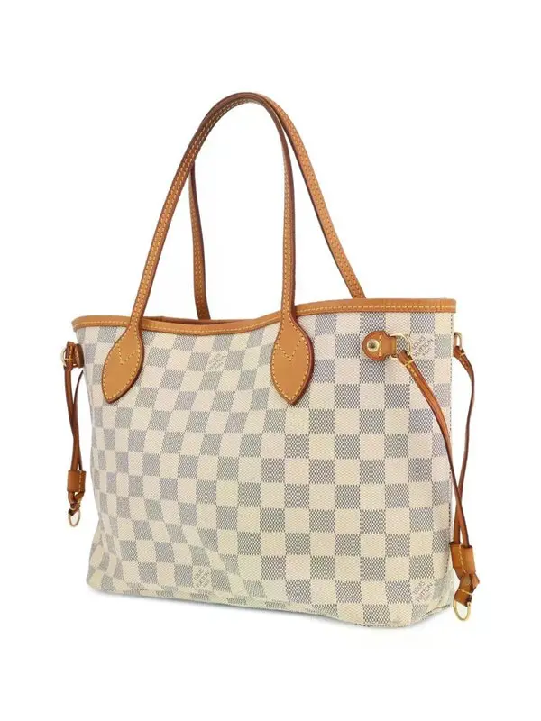 LOUIS VUITTON Damier Azur Neverfull Tote Bag - Neutrals