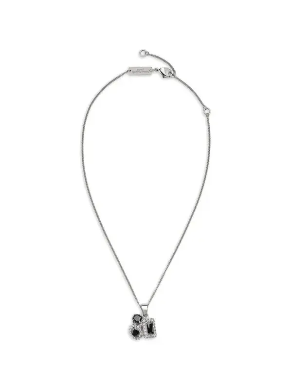 MAISON MARGIELA Cluster Pendant Zirconia Necklace - Silver