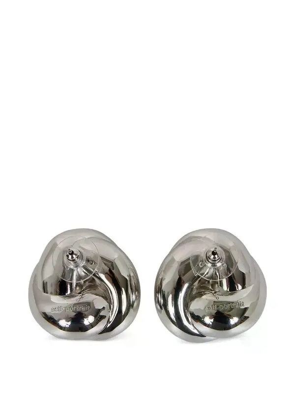 SELF-PORTRAIT Tone Knotted Earrings - Silver