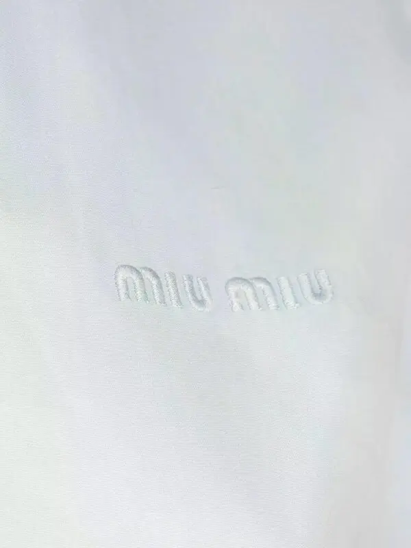 Miu Miu Logo Embroidered Button-down Shirt