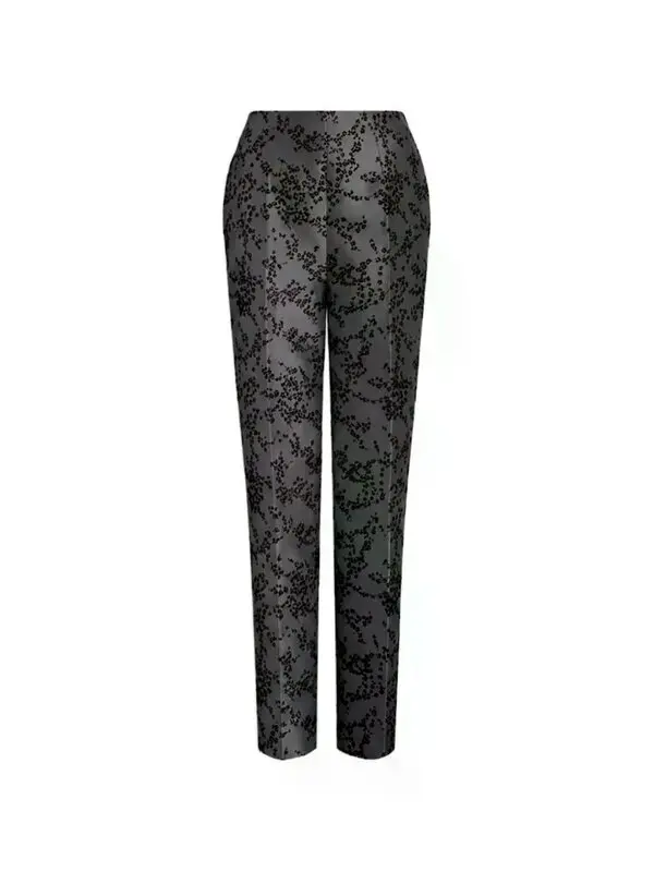 Alberta Ferretti Floral Print Tailored Trousers - Grey