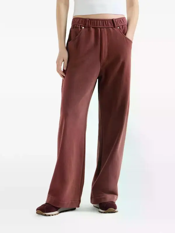 Brunello Cucinelli Cotton French Terry Wide Leg Trousers