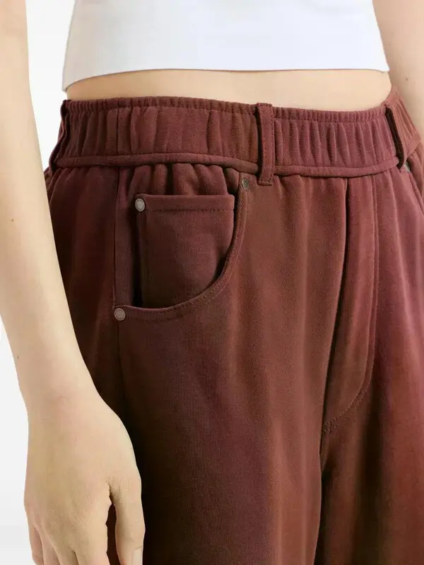 Brunello Cucinelli Cotton French Terry Wide Leg Trousers